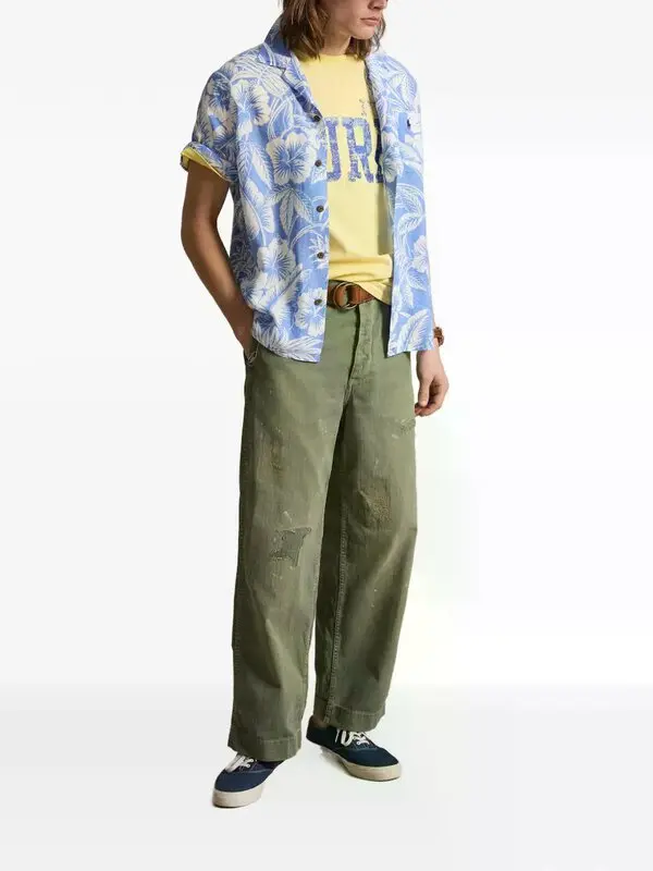 Polo Ralph Lauren Floral-print Pocket Shirt - Blue