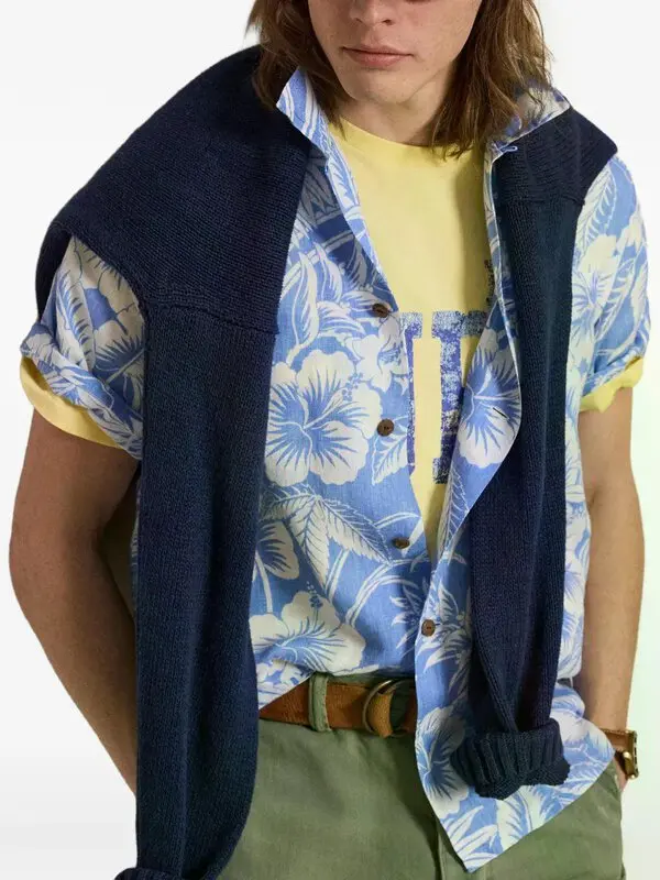 Polo Ralph Lauren Floral-print Pocket Shirt - Blue