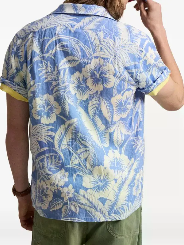Polo Ralph Lauren Floral-print Pocket Shirt - Blue