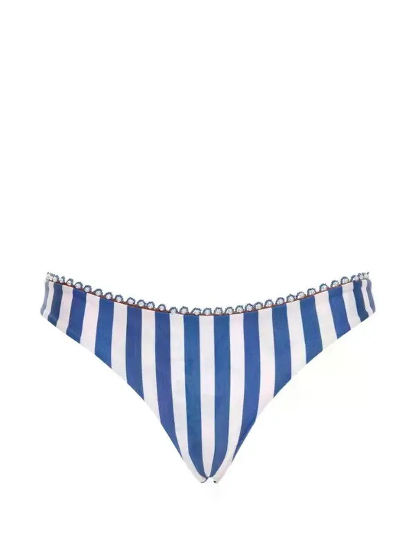 Agua Bendita Lola Reversible Bikini Bottom - Blue