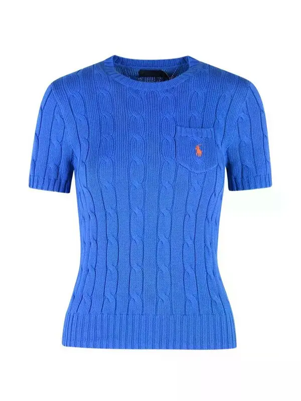 Polo Ralph Lauren Braided Knit Top - Blue