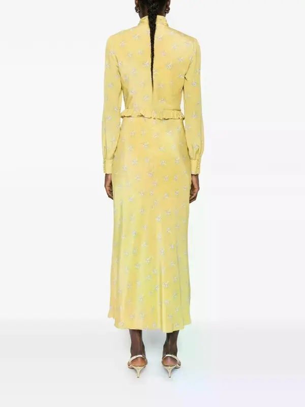 Alessandra Rich Floral-print Ruffled Midi Dress