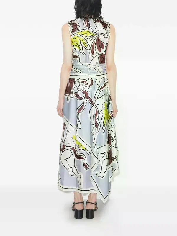 Tory Burch Printed Silk Dress - Blue