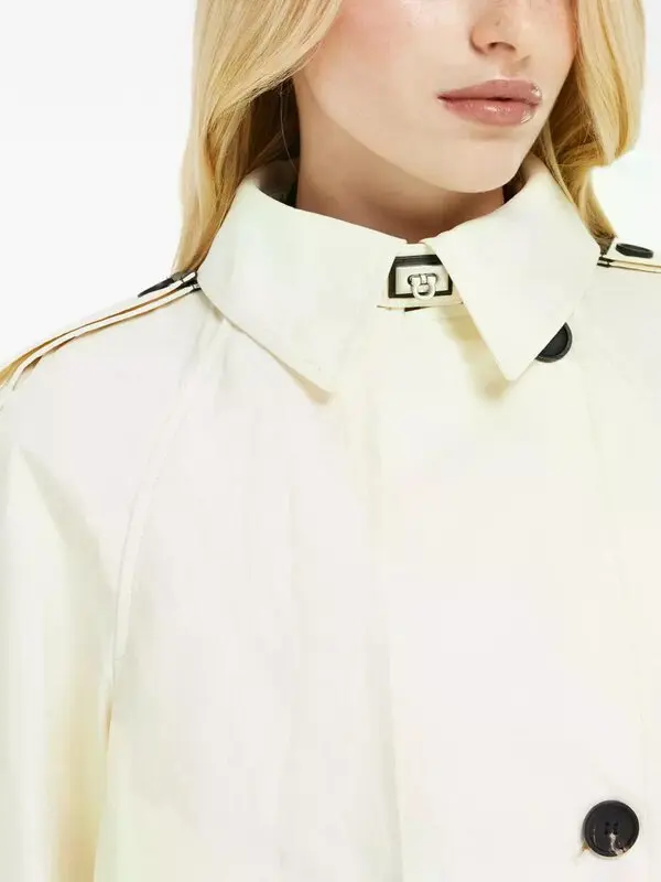 FERRAGAMO Coated Linen Trench Coat - Neutrals