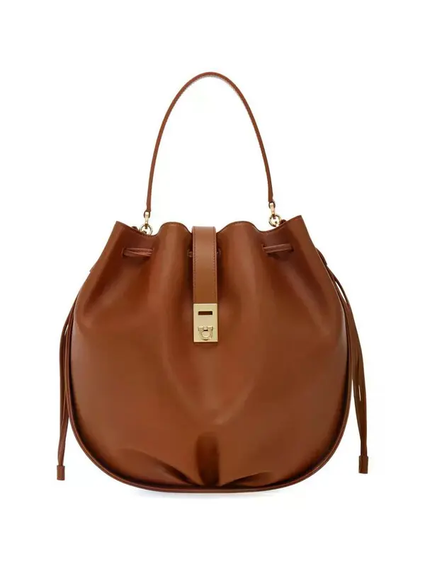 FERRAGAMO Hug Bucket Bag - Brown