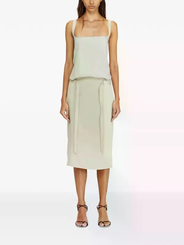 DIESEL® D-sana Square-neck Midi Dress - Neutrals