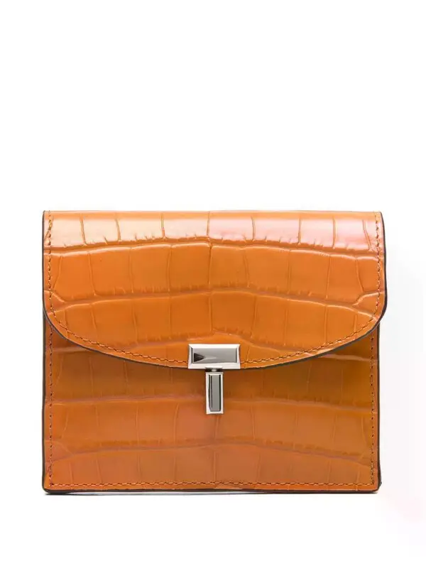TOTEME T-lock Embossed Cardholder - Orange