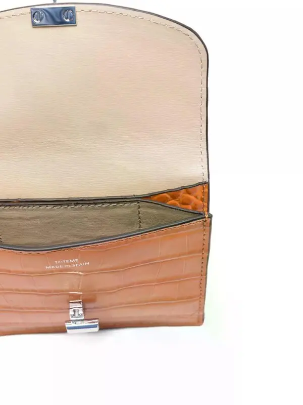 TOTEME T-lock Embossed Cardholder - Orange