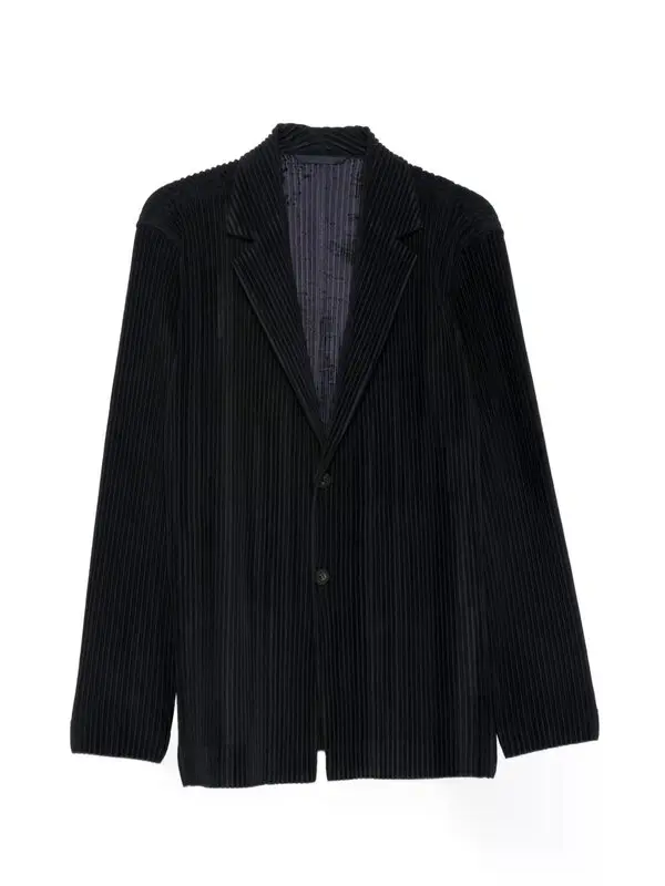 Issey Miyake Pleated Blazer - Blue