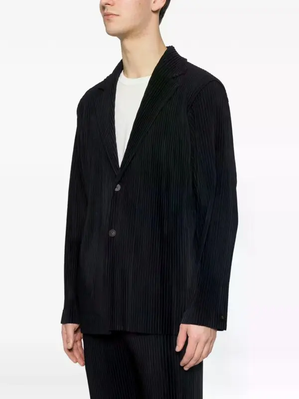 Issey Miyake Pleated Blazer - Blue