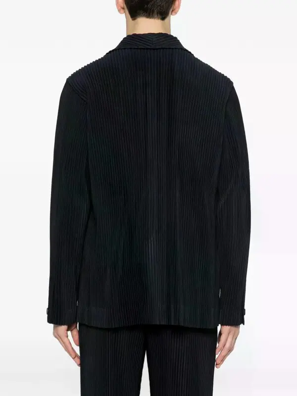 Issey Miyake Pleated Blazer - Blue