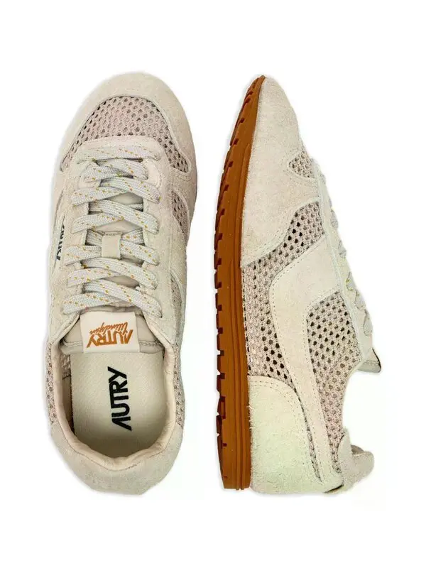 AUTRY Windspin Mesh Panelling Suede Sneakers - Neutrals