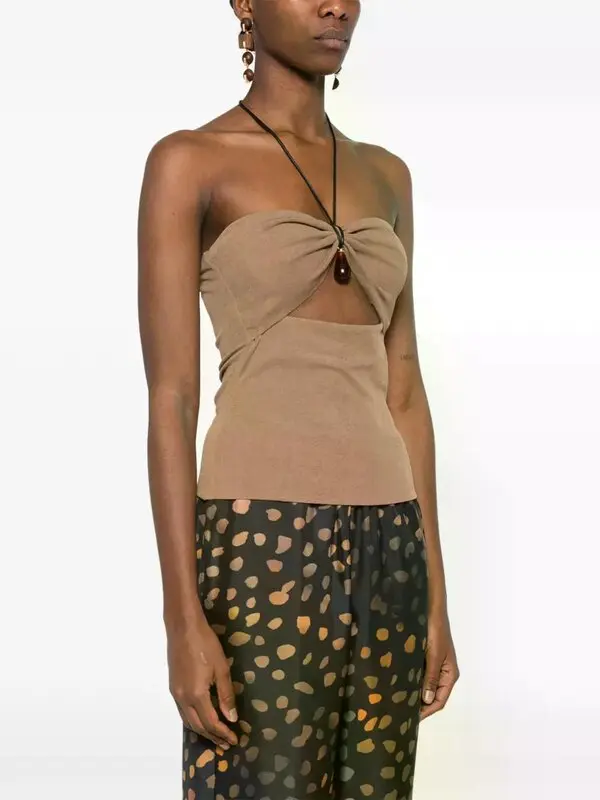 Nanushka Cut-out Bandeau Top - Neutrals