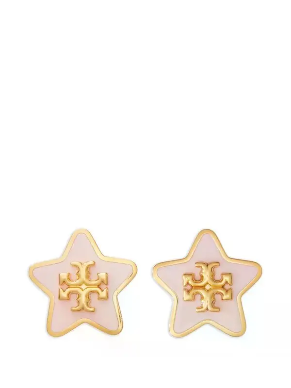Tory Burch Forget Me Not Enamel Stud Earrings - Gold