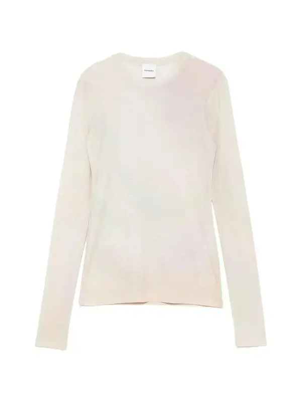 Nanushka Long Sleeve Crewneck Top - Neutrals