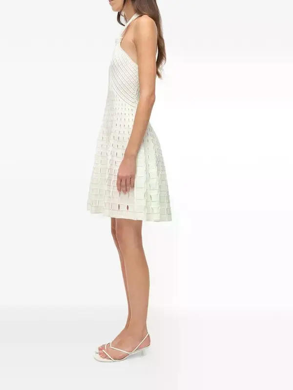 Simkhai Jenna Halter Eyelet Dress - White