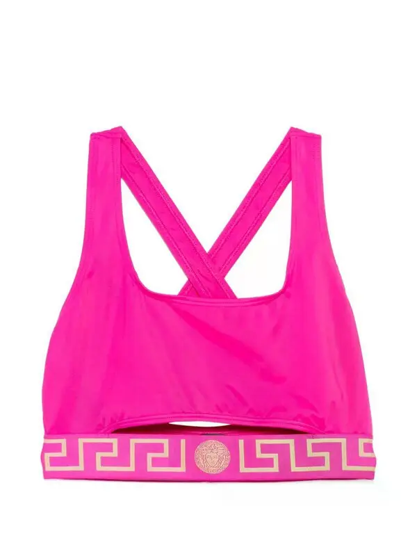Versace Logo Band Bikini Top