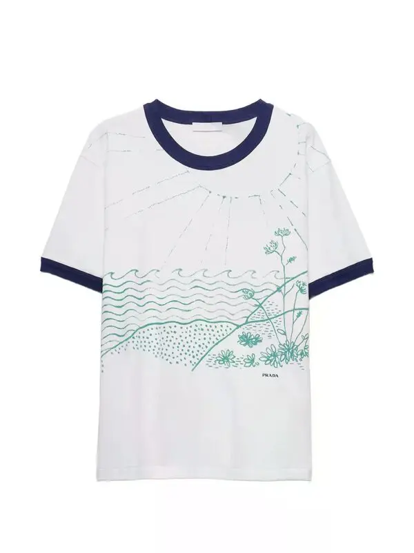 Prada Printed Cotton T-shirt