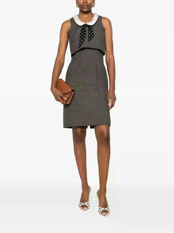 Valentino Garavani Patterned Collared Dress