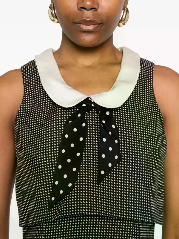 Valentino Garavani Patterned Collared Dress