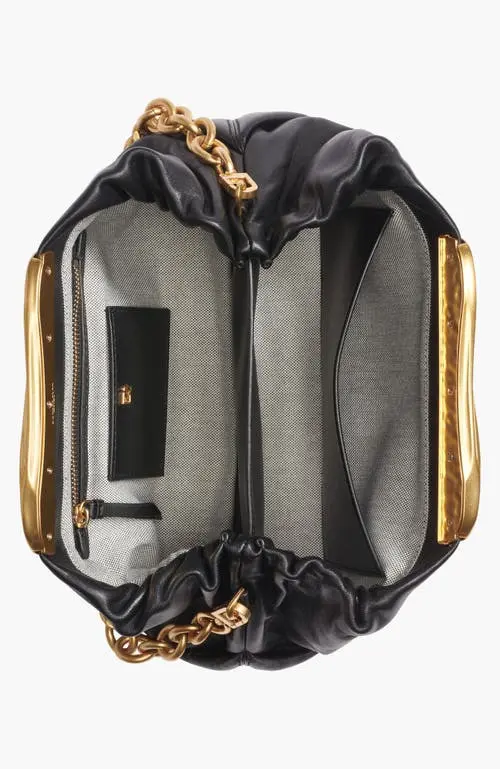 Donna Karan New York Poplin Clutch - Blk/gold