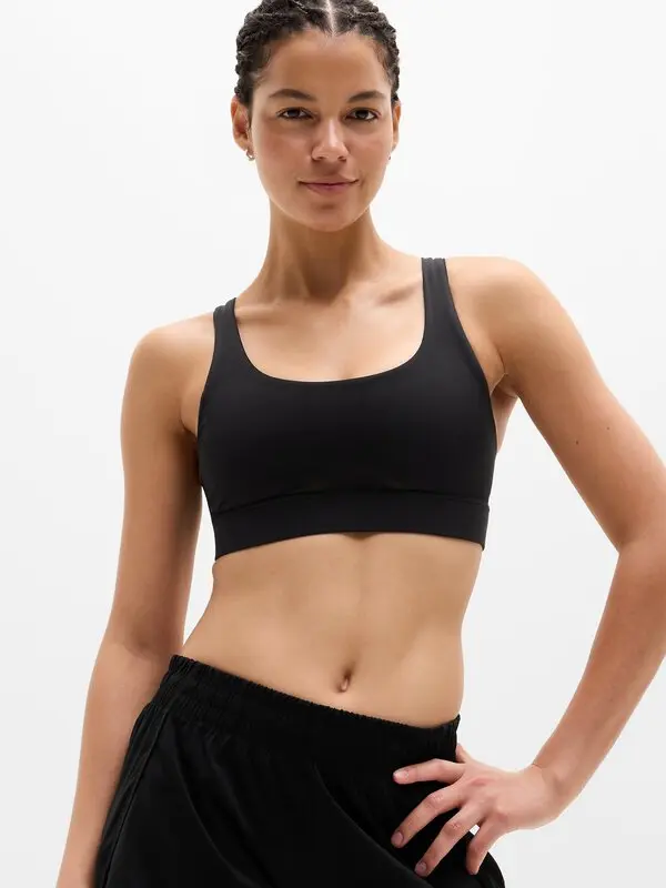 Athleta Interval Mesh Sports Bra A-c - Black
