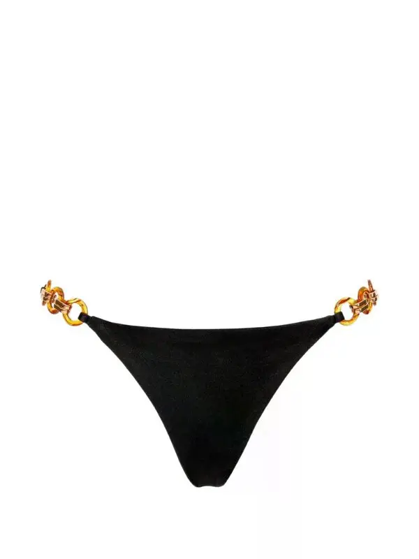 Agua Bendita Ring-strap Bikini Bottom - Black