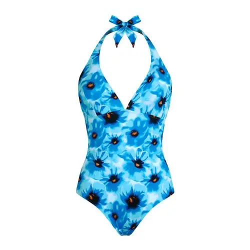 Vilebrequin Halter One-piece Swimsuit - Blue Topaz