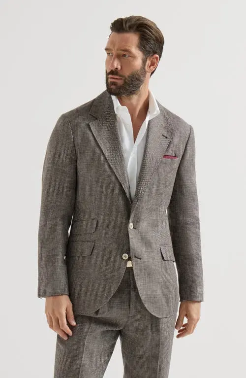 Brunello Cucinelli Linen Cavallo Blazer - Hazelnut