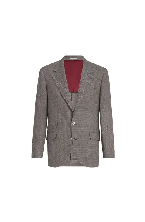 Brunello Cucinelli Linen Cavallo Blazer - Hazelnut