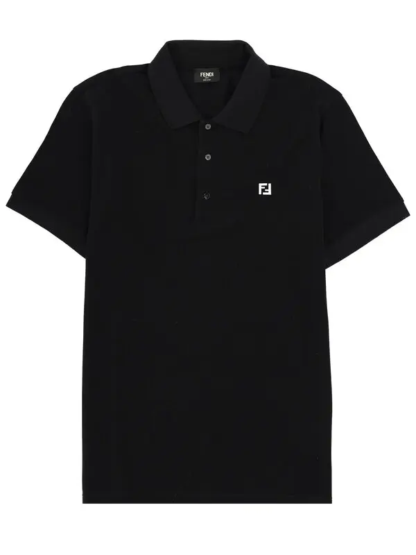 Fendi Polo With Logo - Black