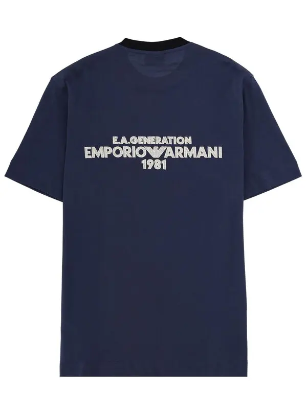 Emporio Armani T-shirt With Logo And Embroidery