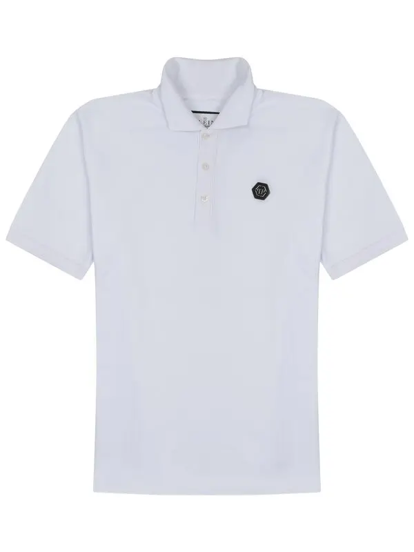 Philipp Plein Polo With Logo Patch - White