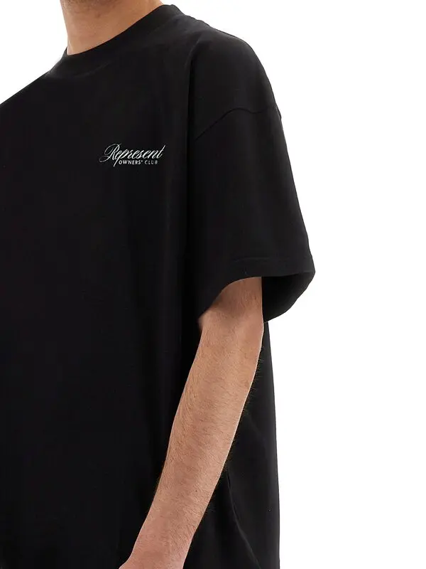 REPRESENT Owners Club Script" T-shirt - Black