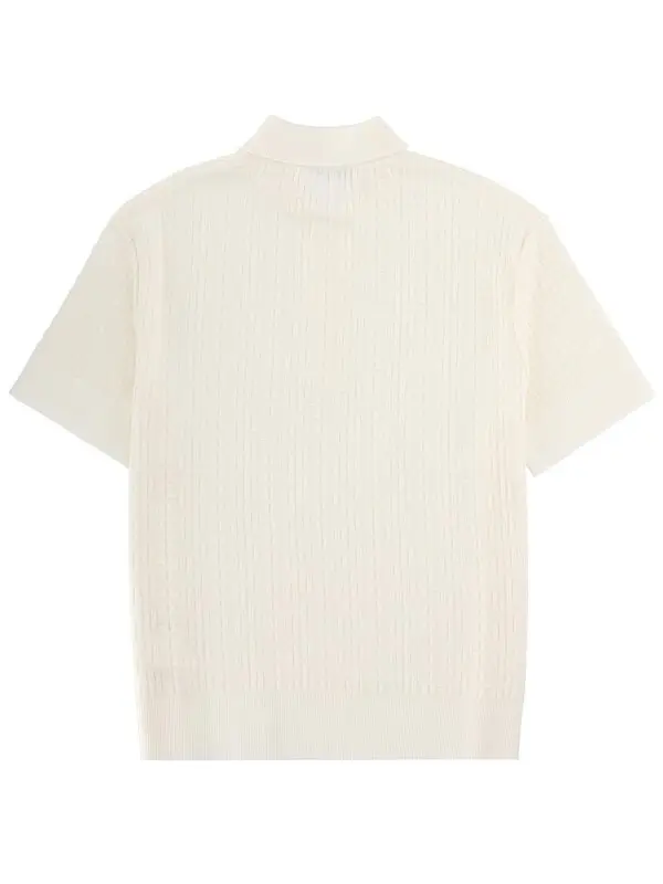 Balmain Merino Wool Polo Shirt - White