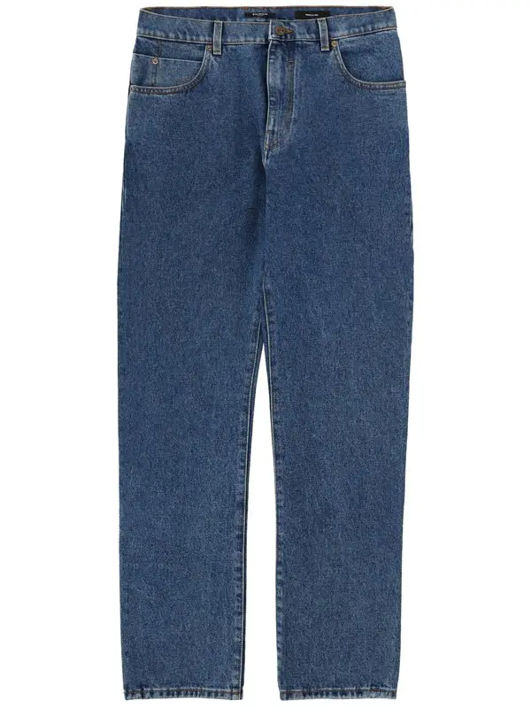 Balmain Straight Leg Jeans - Denim