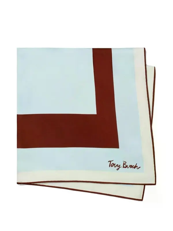 Tory Burch Geo Square Silk Neckerchief