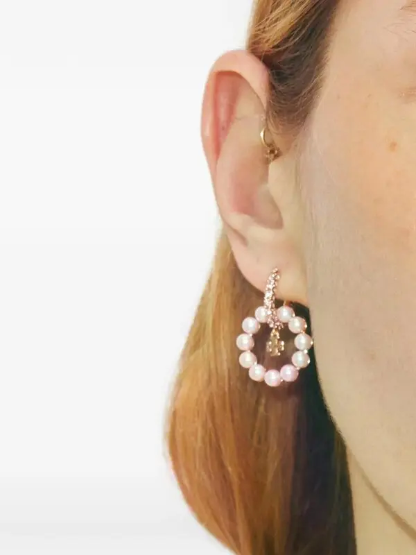 Tory Burch Moondance Pearl Hoop Earrings