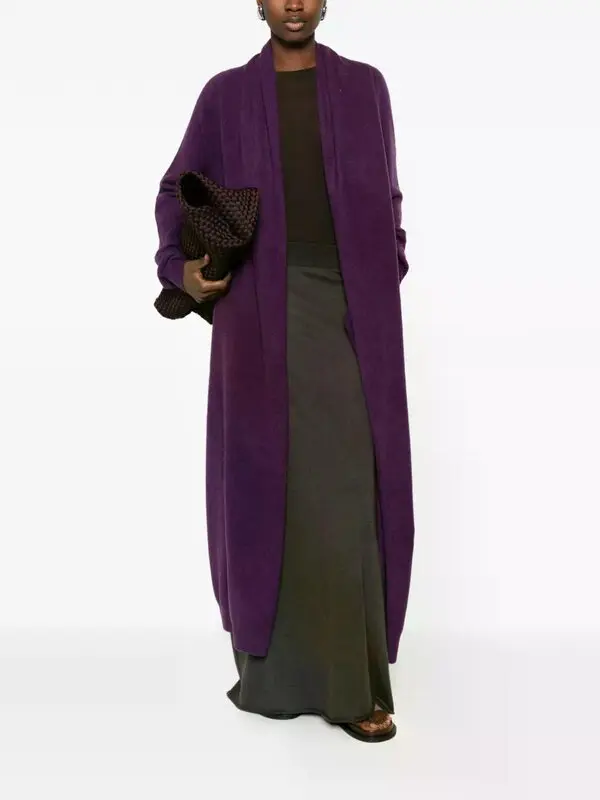 Frenckenberger Open-front Long Cardigan