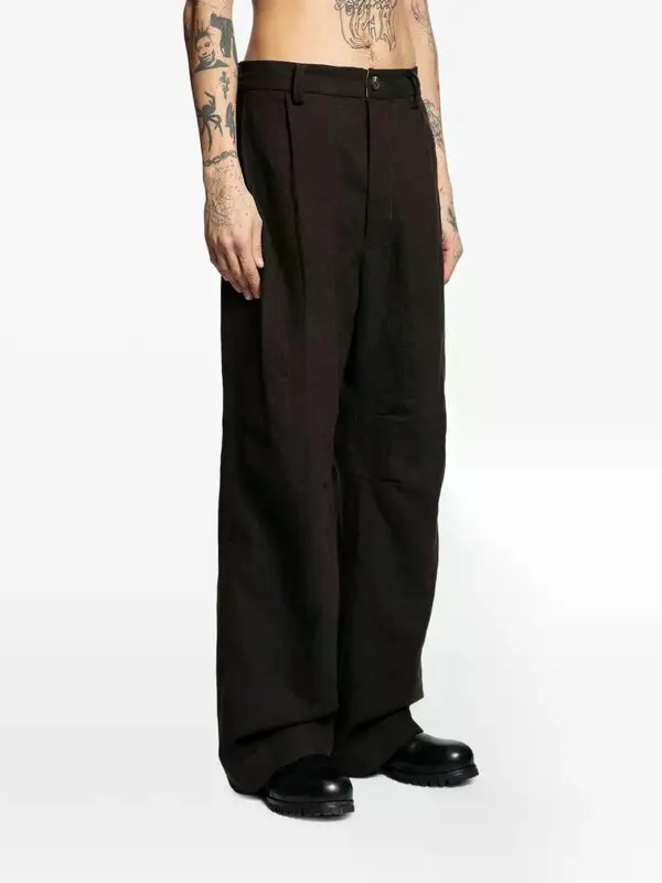 ZIGGY CHEN Straight Leg Worker Trousers