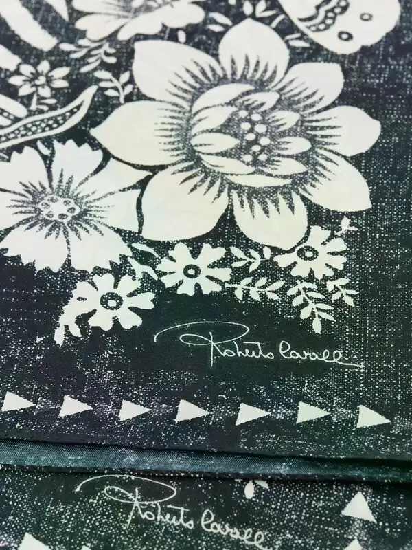 Roberto Cavalli Zebra Floral Print Scarf
