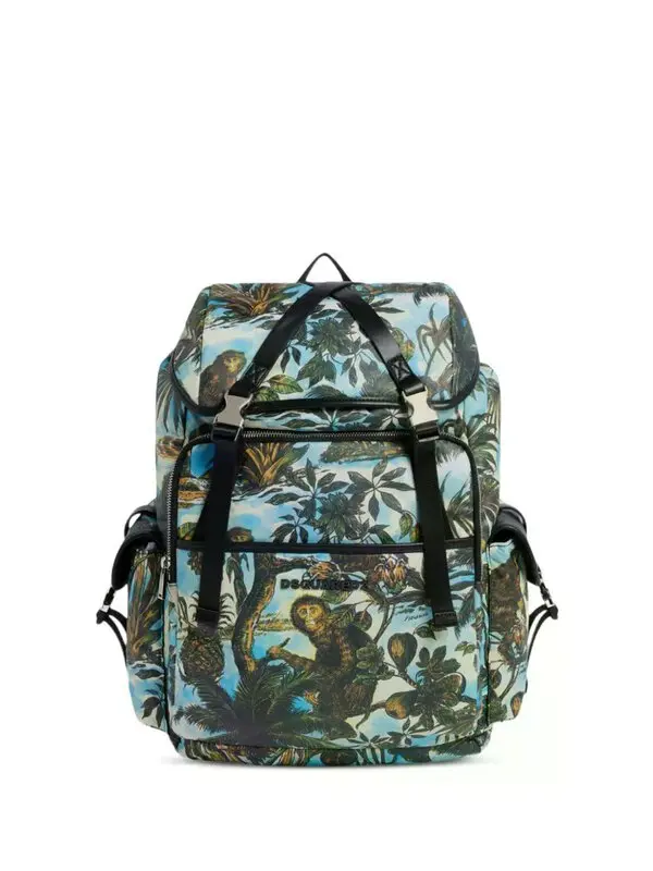 Dsquared2 Printed Backpack - Blue