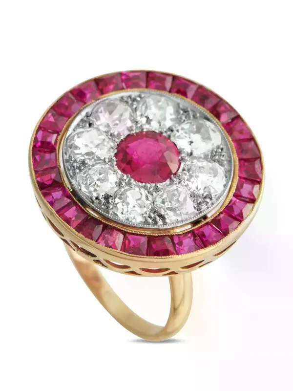 LB EXCLUSIVE Diamond And Ruby Cocktail Ring - Gold