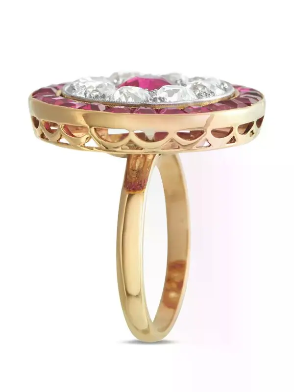 LB EXCLUSIVE Diamond And Ruby Cocktail Ring