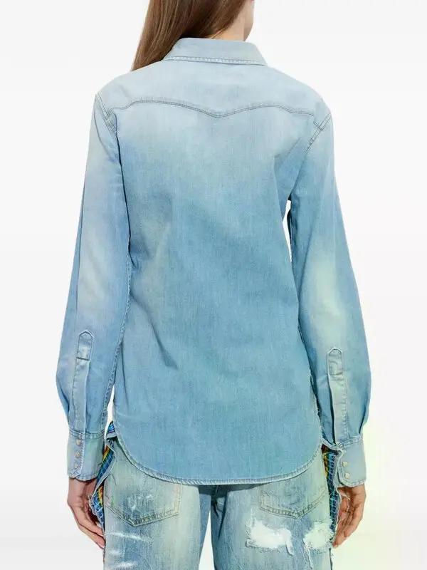 Dsquared2 Western Pocket Cotton Shirt - Blue