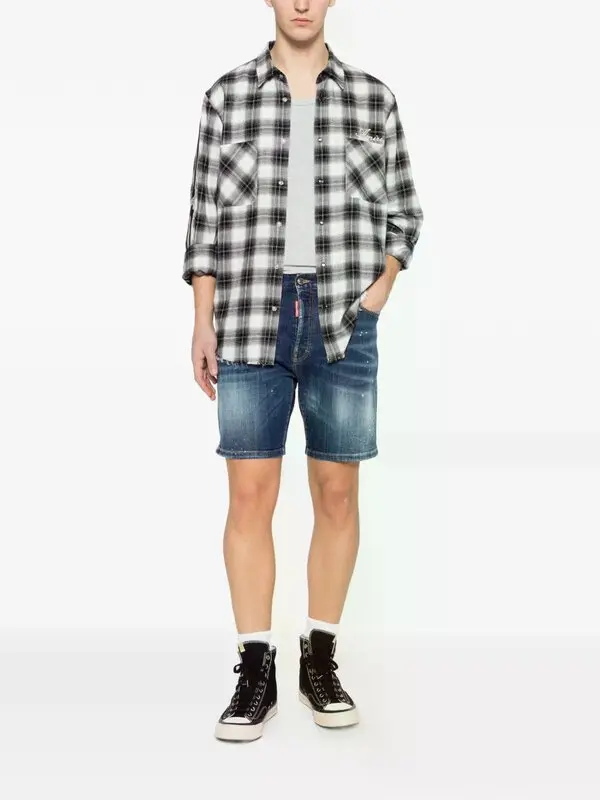 Dsquared2 Distressed Denim Shorts
