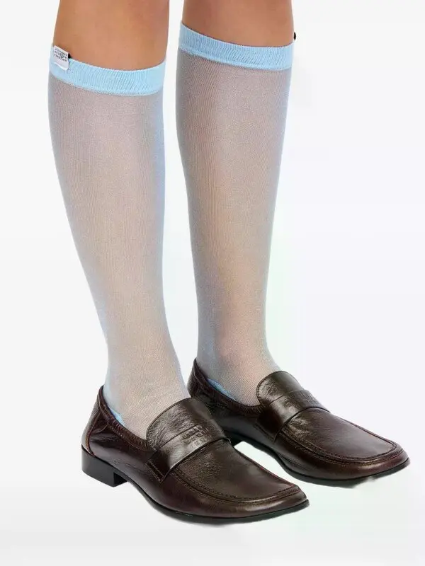 MAISON MARGIELA Ribbed-cuffs Socks - Blue