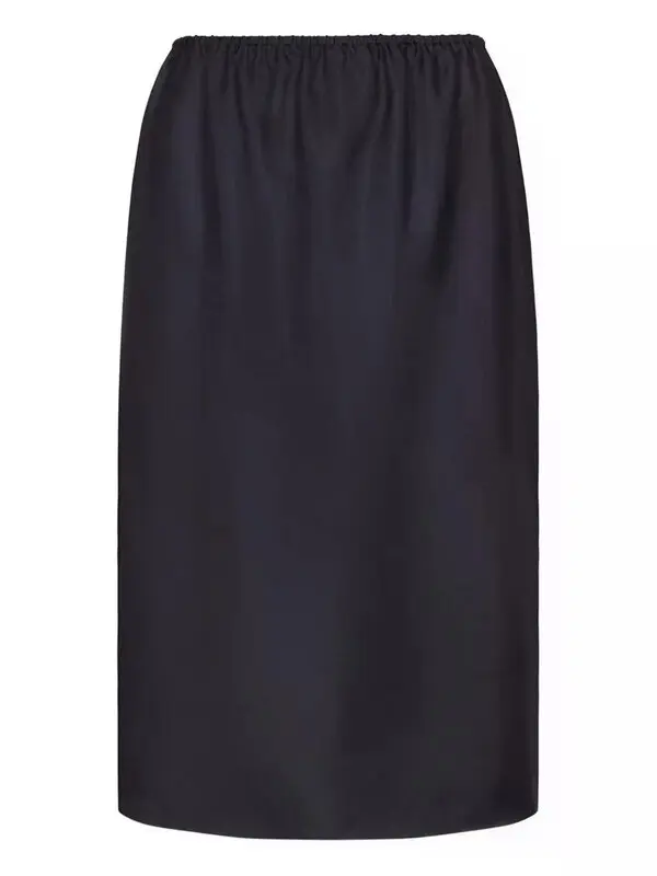 Loulou De Saison Vasali Elasticated Silk Midi Skirt - Black