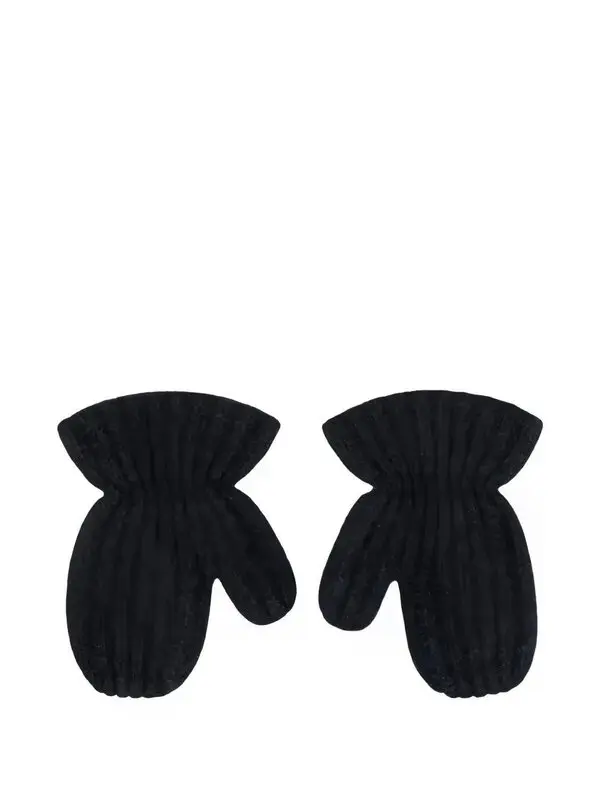 MAISON MARGIELA Ribbed Knit Gloves - Black