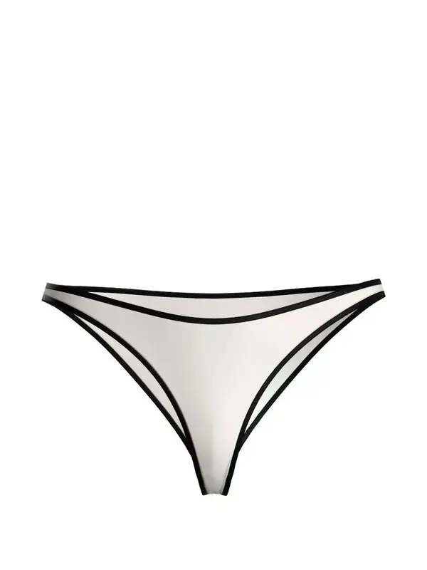 MAISON CLOSE La Parisienne Contrasting-trim Briefs - Neutrals